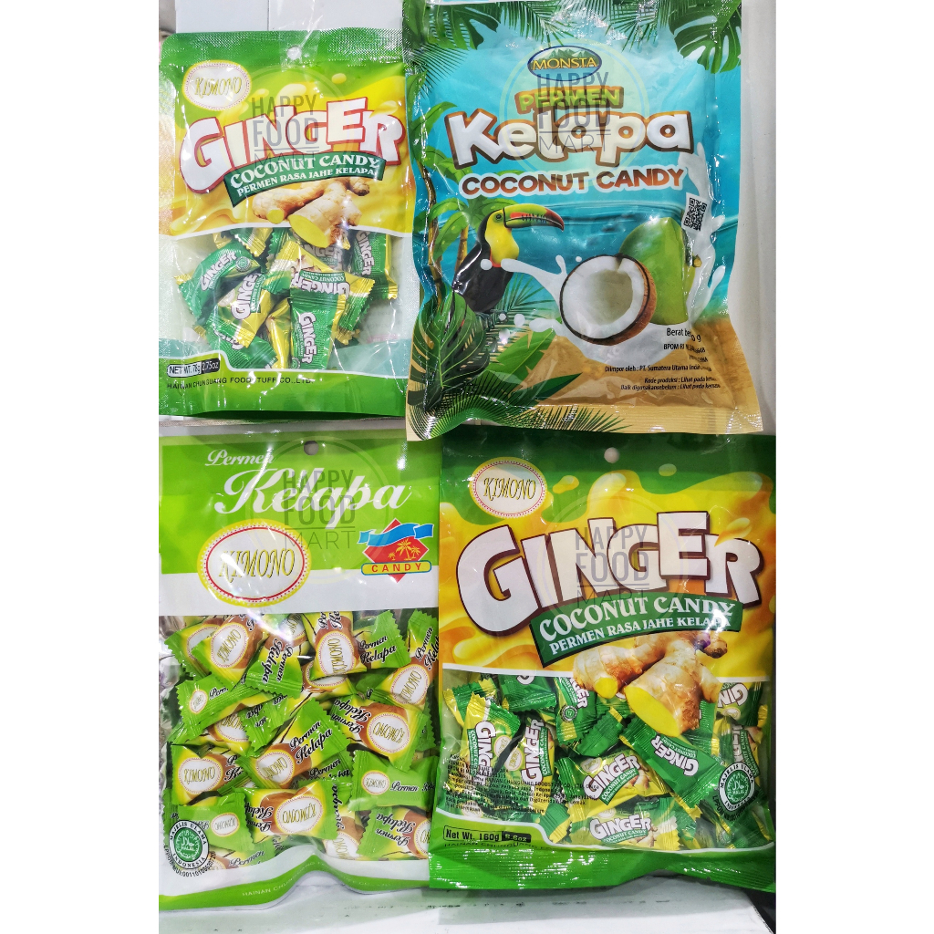Jual [HALAL] KIMONO GINGER COCONUT CANDY/MONSTA COCONUT CANDY/PERMEN ...