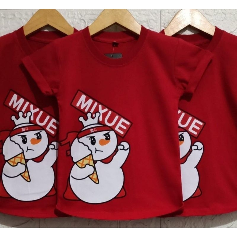 Jual Kaos mixue anak laki-laki dan perempuan nineteen star/kaos mixue ...