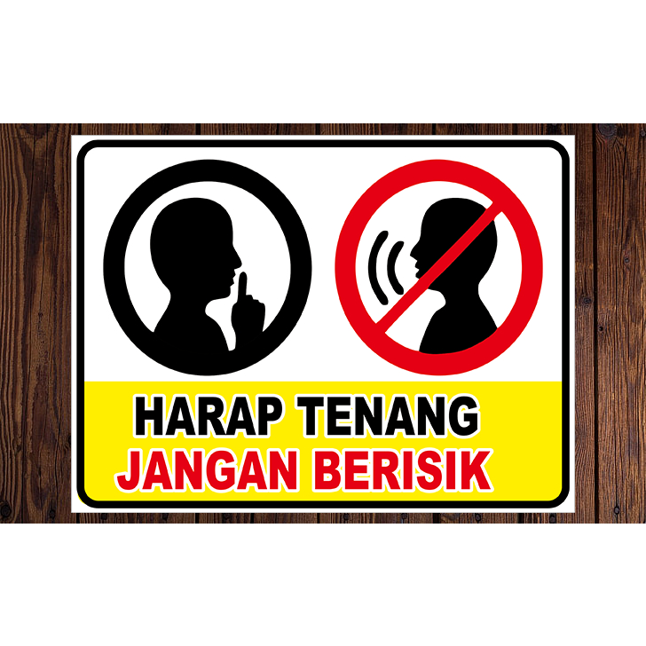 Jual stiker harap tenang dilarang berisik ready stok | Shopee Indonesia