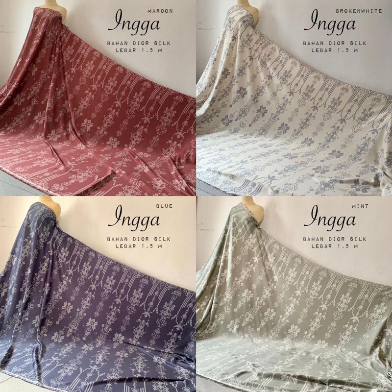 Jual Kain Bahan Silk Motif Ingga | Shopee Indonesia