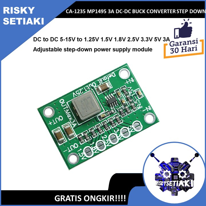 Jual CA-1235 MP1495 3A DC-DC BUCK CONVERTER STEP DOWN SELECTABLE OUTPUT ...