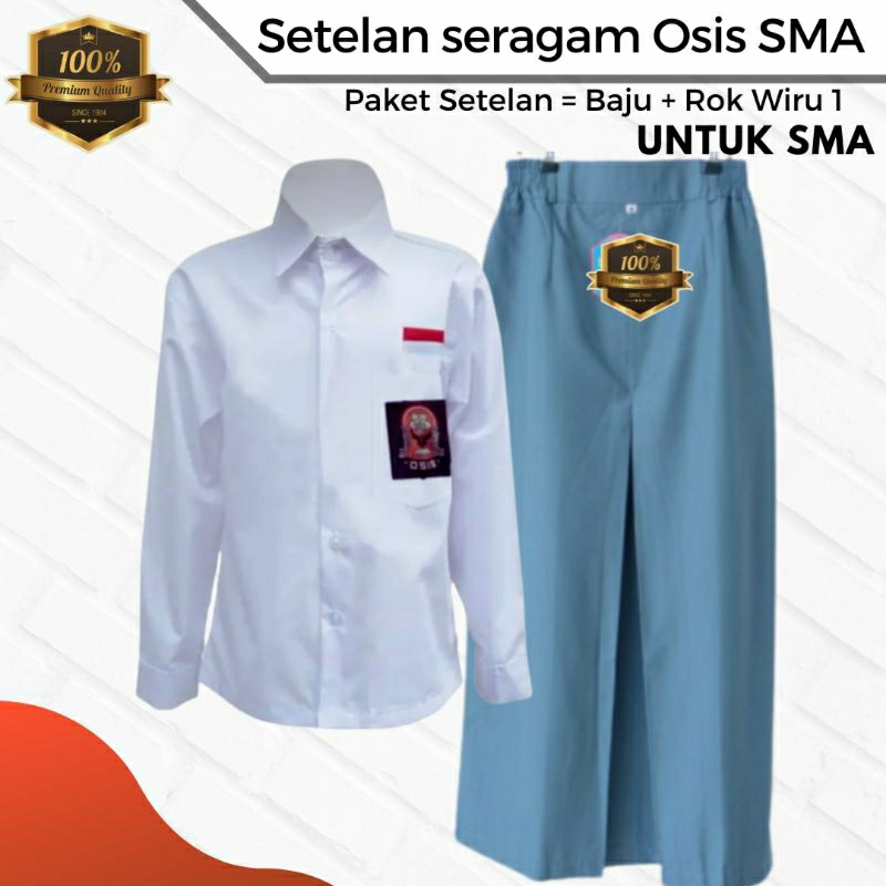Jual Seragam sekolah SMA Perempuan Setelan Lengkap Panjang dan Pendek ...