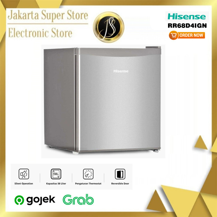 Jual HISENSE KULKAS MINI PORTABLE 42L LEMARI ES MINI BAR RR68D4IGN ...