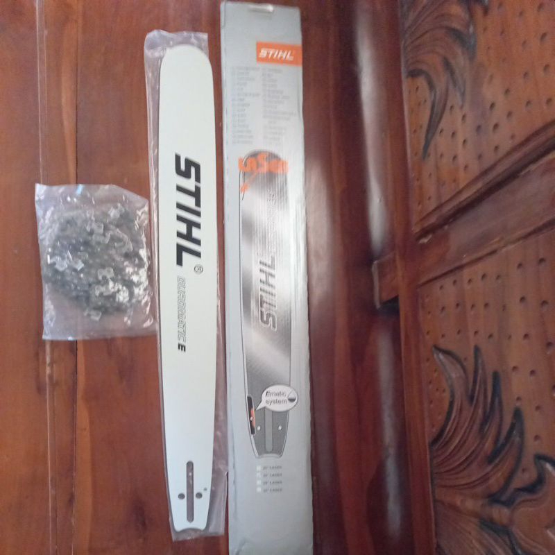 Jual (FREE BUSI )GUIDE BAR CHAINSAW STIHL 22" LASER 38T POTONG MESIN GERGAJI KAYU | Shopee Indonesia