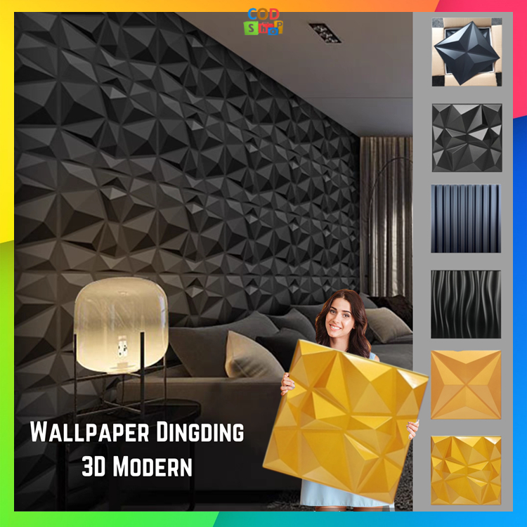 Jual COD - H5814 Wallpaper Dinding 3D Motif Timbul Modern / Wall Panel ...