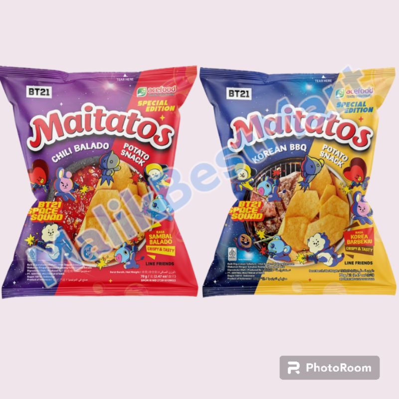 Jual Maitatos BT21 | BT21 Maitatos Keripik Kentang 70G | Shopee Indonesia