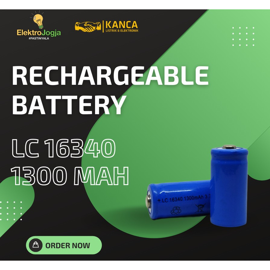 Jual Battery 16340 rechargeable CR123A LR12A 3V | Shopee Indonesia