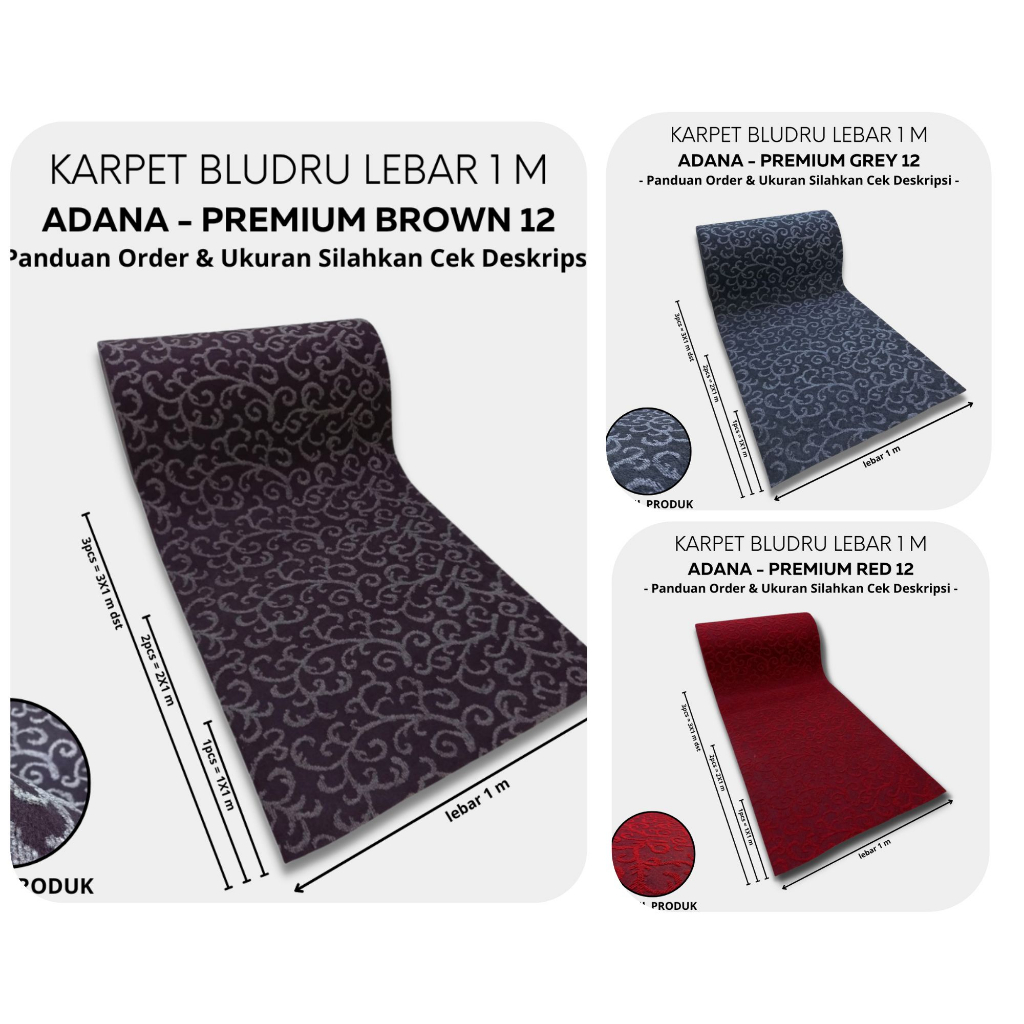 Jual Karpet Meteran ADANA PREMIUM MOTIF 12 Karpet Exhibition Karpet ...