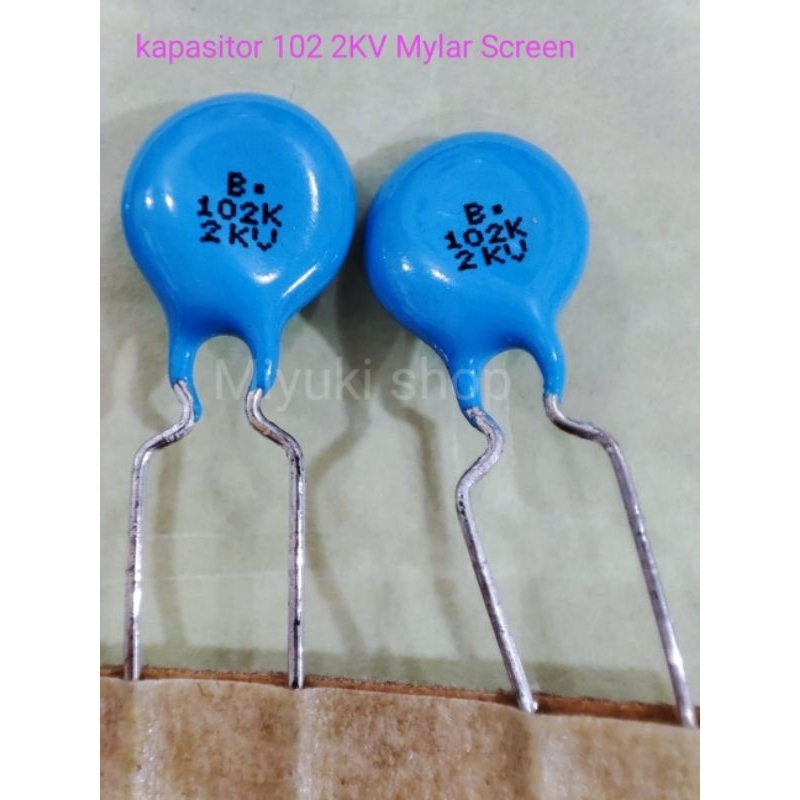 Jual Kapasitor milar 102 2KV mylar screen | Shopee Indonesia