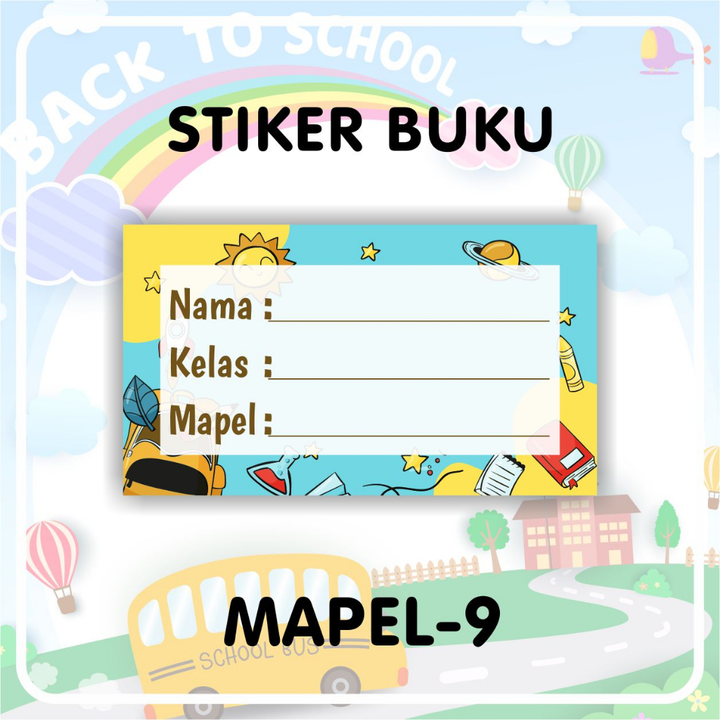 Jual Sticker Label Buku - Stiker mapel - stiker buku sekolah - stiker ...