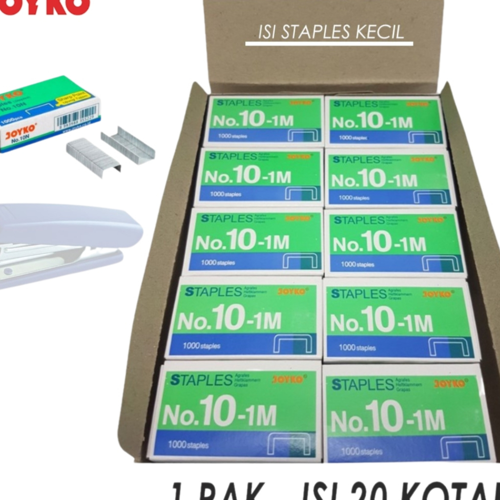 Jual Isi Staples Kecil Refiil no 10 Joyko Termurah (1box 20 kotak ...