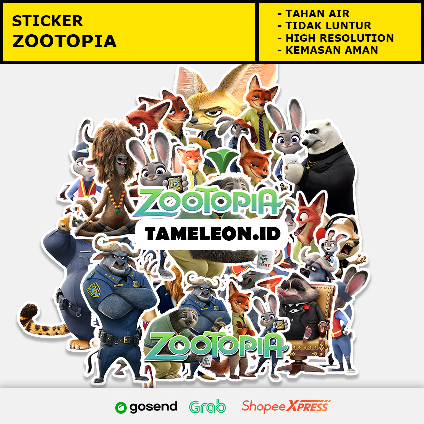 Jual Sticker Anime,Zootopia, Sticker Handphone Sticker Laptop Anti ...