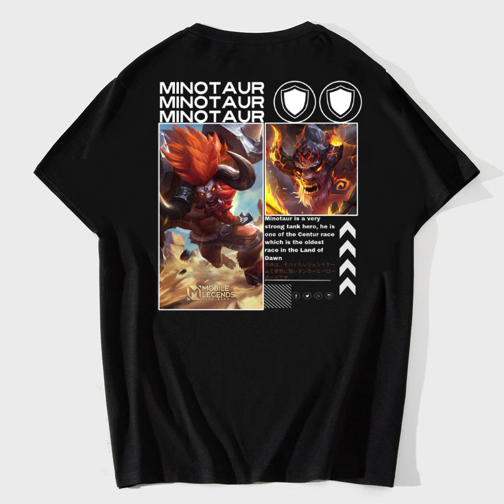 Jual Kaos Hitam Mobile Legends Minotaur | Shopee Indonesia