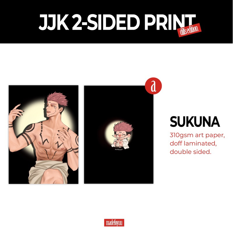 Jual jujutsu kaisen - toji & sukuna artprint | Shopee Indonesia