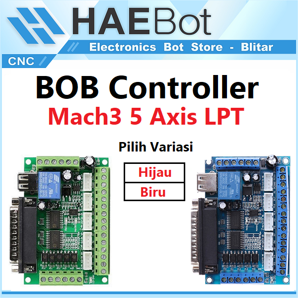 Jual [HAEBOT] BOB Controller CNC Mach3 LPT Pararel Module Mesin 5 Axis ...