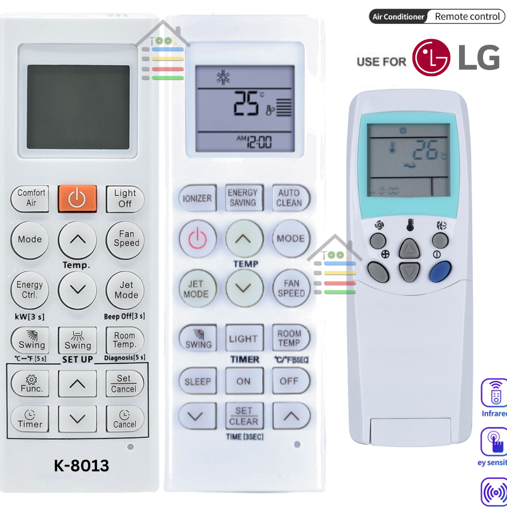 Jual REMOTE AC MULTI LG SPLIT INVERTER 0.5 - 2 PK TANPA SETTING ...