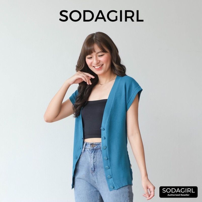 Jual Brielle Style 3 Cardigan Kancing Lengan Pendek | Shopee Indonesia