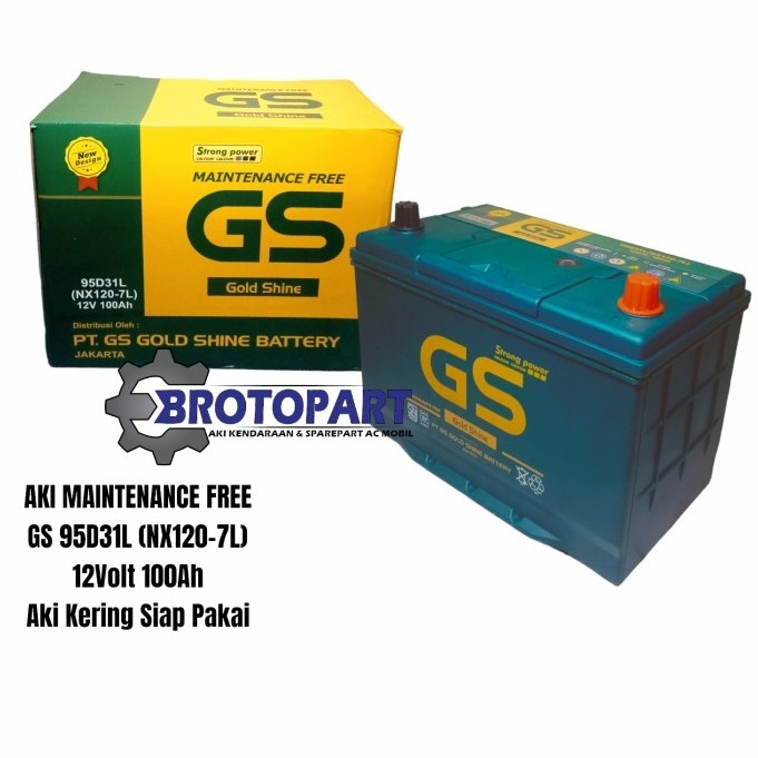 Jual Aki Mobil Toyota Land Cruiser Prado 30 Hi-Ace Accu kering GS 95D31L MF 100Ah | Shopee Indonesia