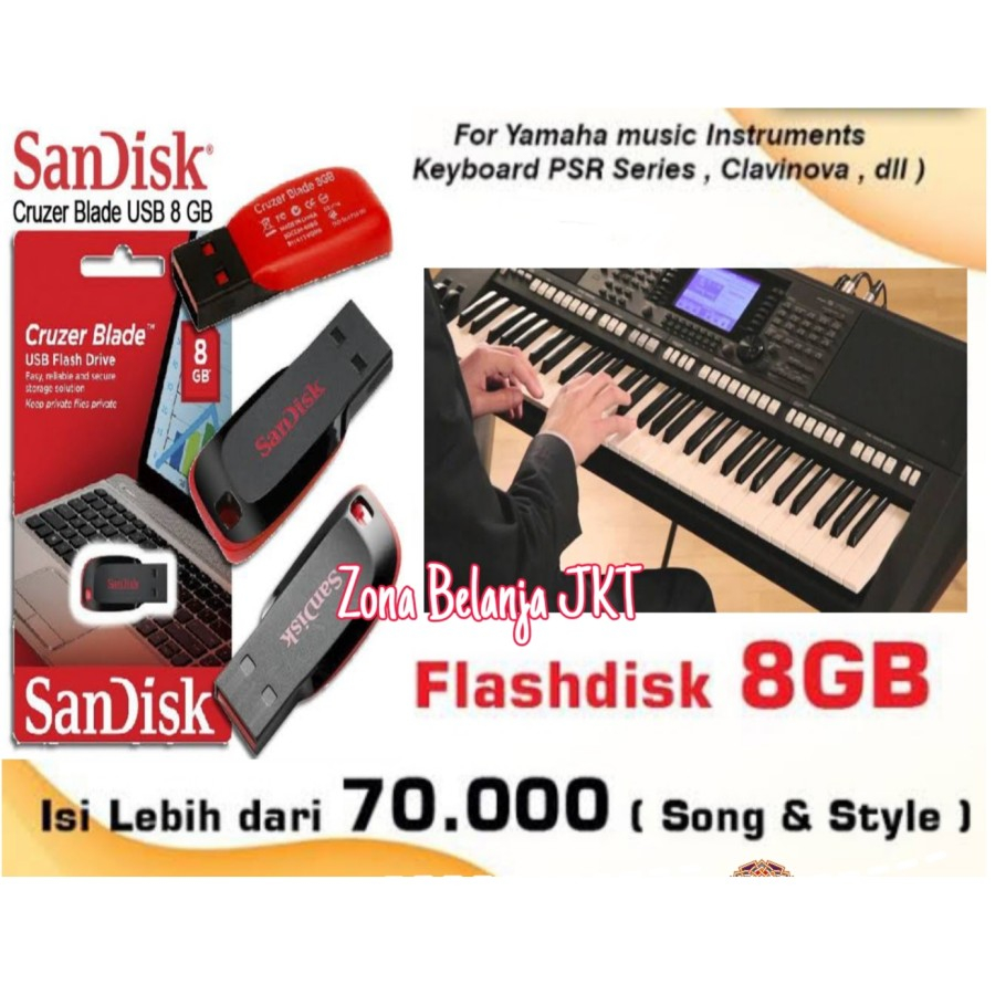 Jual FLASHDISK USB 8GB STYLE DAN SONG KEYBOARD YAMAHA PSR | Shopee ...