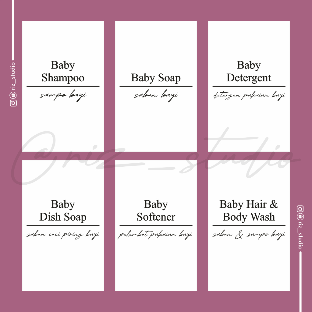 Jual Stiker Label Alat Kebersihan | Sticker Label Botol Sabun & Sampo ...