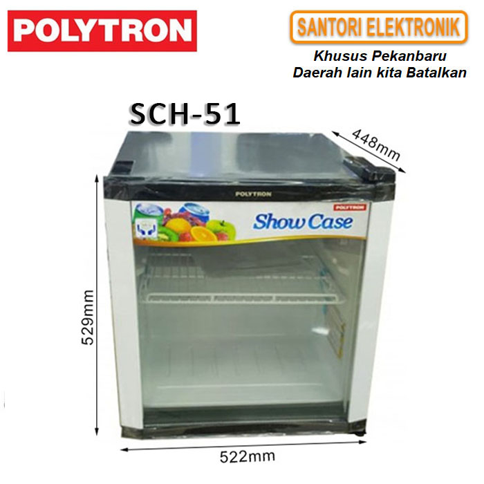 Jual SHOWCASE / KULKAS DISPLAY MINI BAR POLYTRON SCH 51 | SCH51 ...