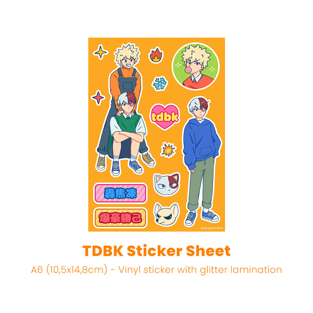 Jual Todoroki Bakugo Sticker Sheet tdbk My Hero Academia | Shopee Indonesia