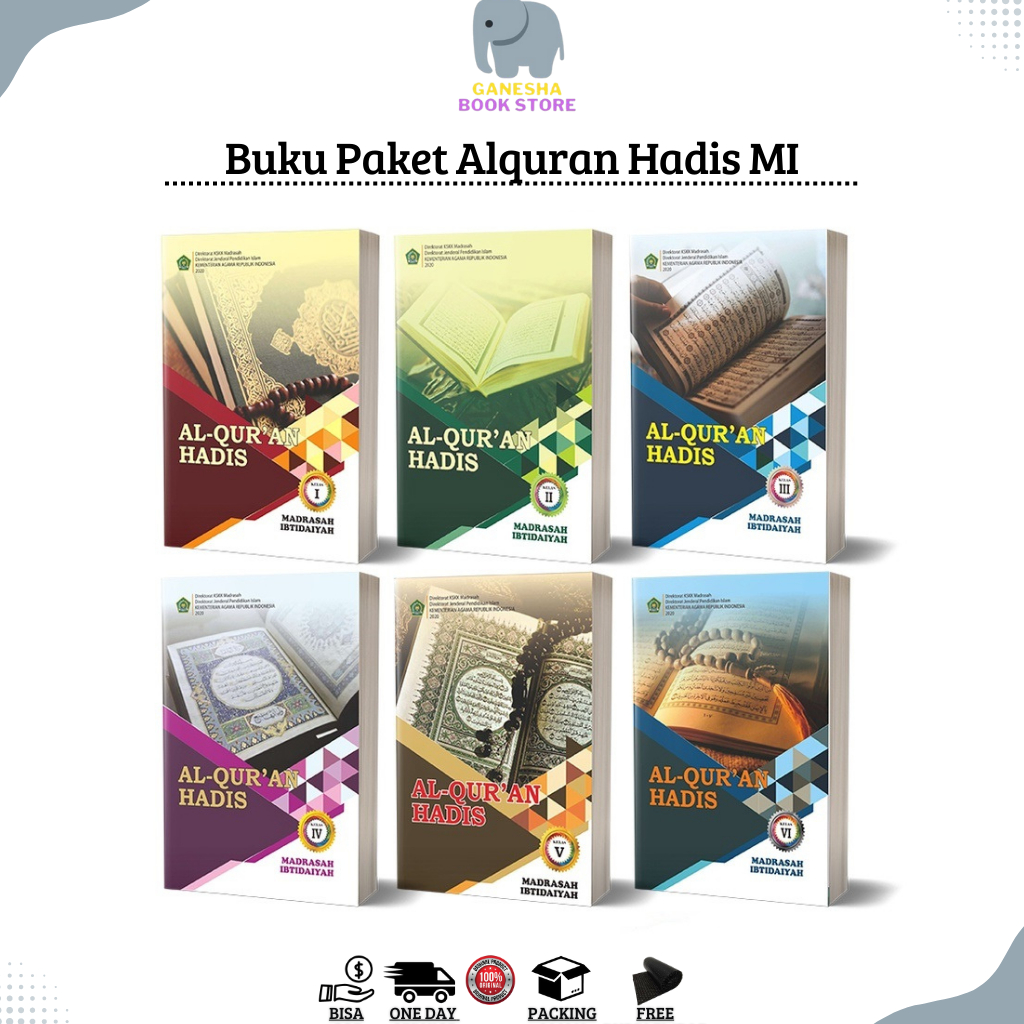 Jual Buku Paket Siswa Alquran Hadis MI Kelas 1-6 KEMENAG | Shopee Indonesia