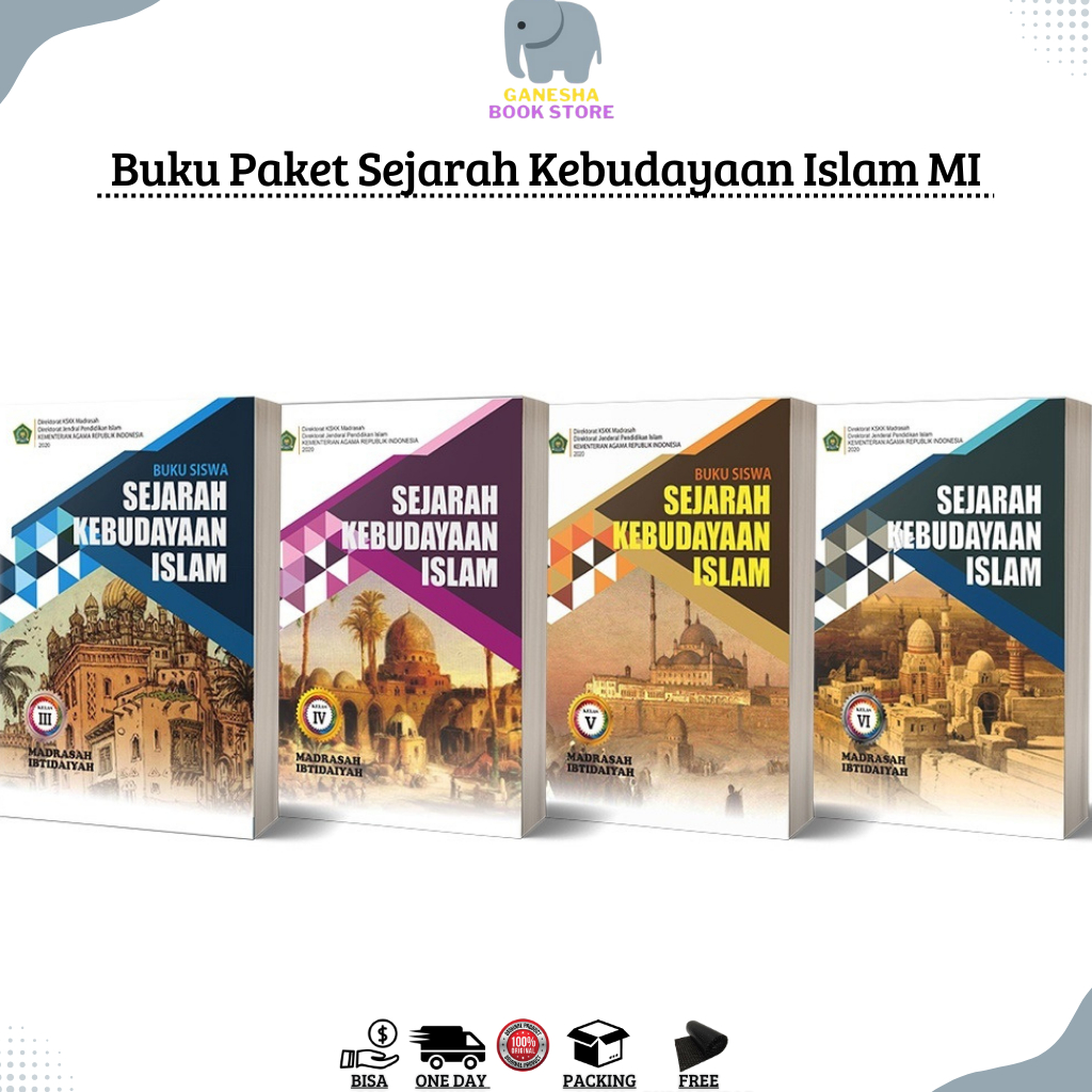 Jual Buku Paket Siswa Sejarah Kebudayaan Islam SKI MI Kelas 1-6 KEMENAG | Shopee Indonesia