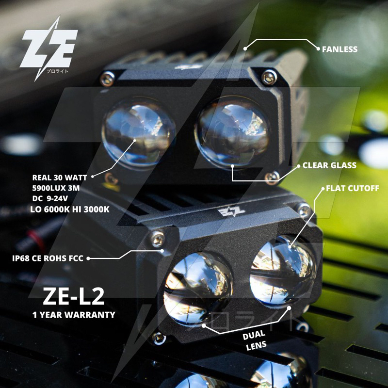 Jual ZEUS ZE-L2 Mini LED Mini laser MT27 Super Bright mobil motor ...