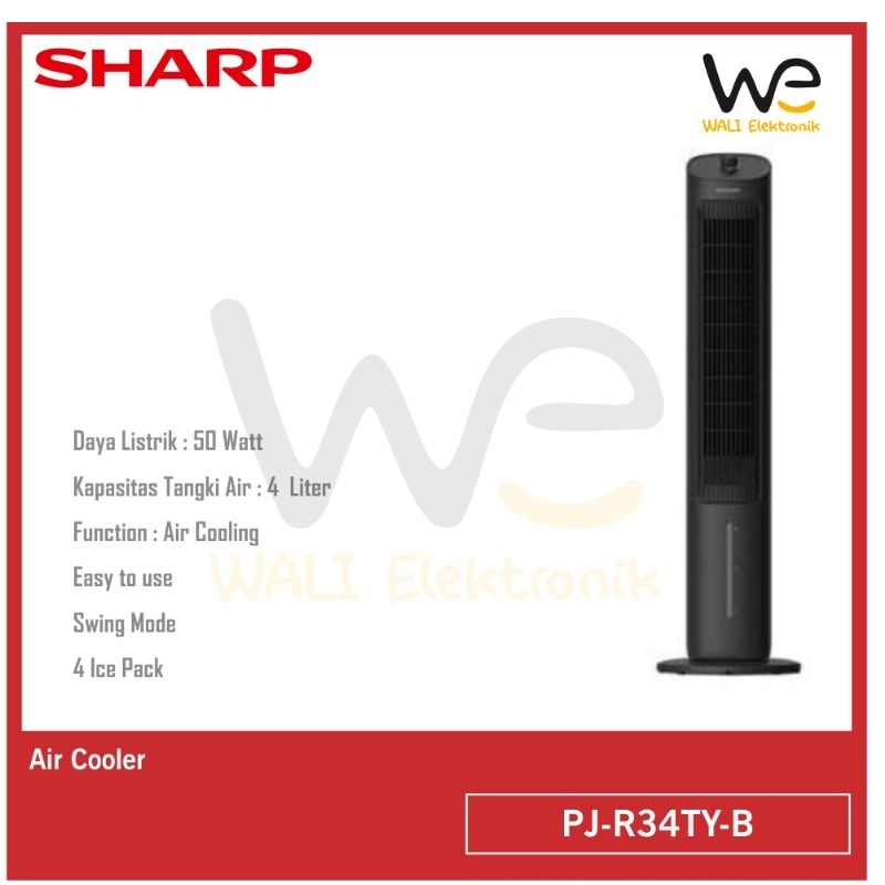 Jual Air cooler Tower Sharp PJ-R34TY-B/TOWER/PJ-R34/AIR | Shopee Indonesia