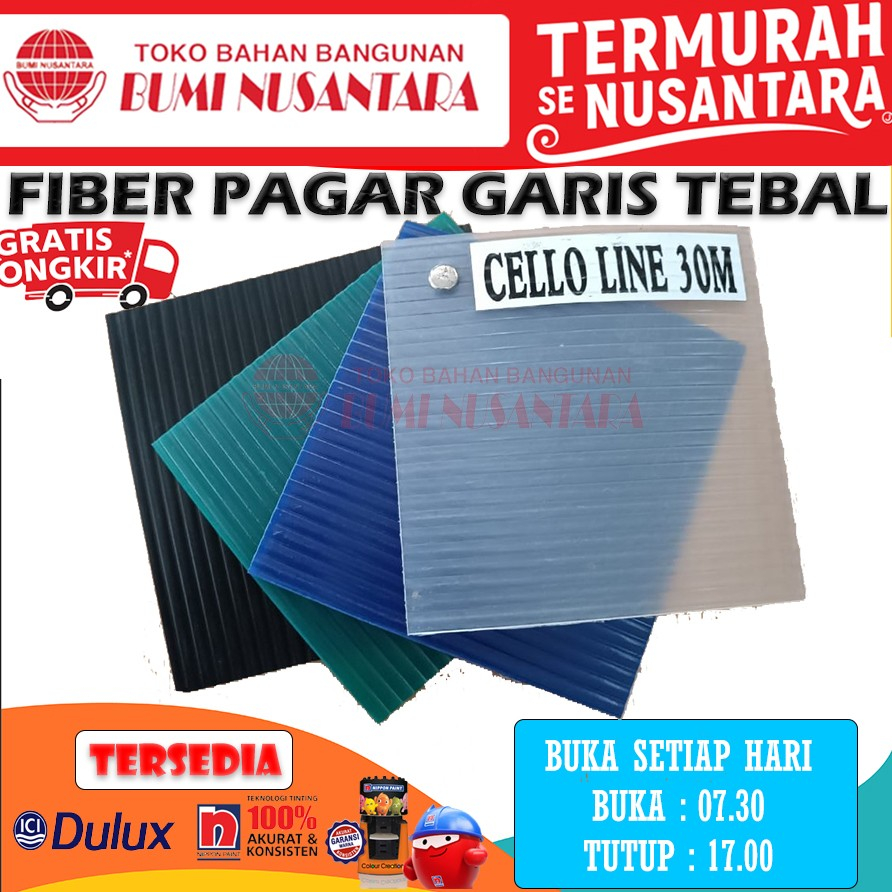 Jual FIBER PAGAR GARIS TEBAL PIBER PAGAR VIBER PAGAR PENUTUP PAGAR ...