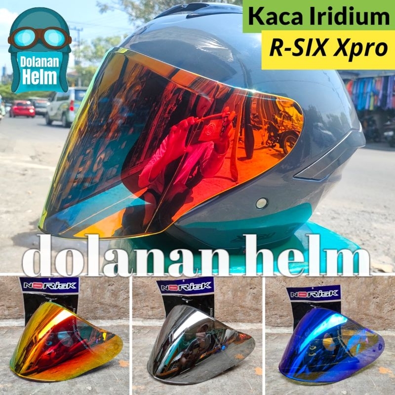 Jual Kaca Helm R-six Xpro Visor Helmet Flat Venom Open Flat Datar rsix ...