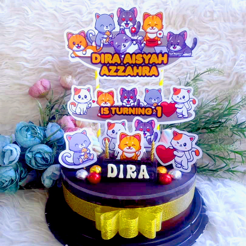 Jual Cake Topper Set bisa Custom Nama dan Tema | Hiasan Kue Tart ...