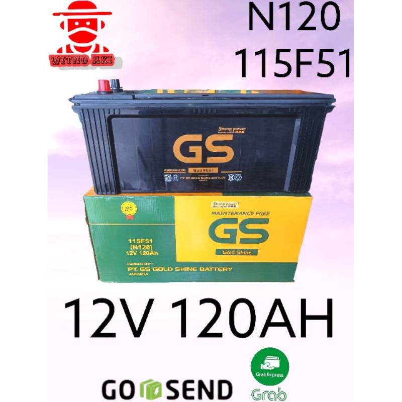 Jual AKI KERING N120 GS MF DOZER EXCAVATOR DUMPTRUCK GRADER GENSET | Shopee Indonesia