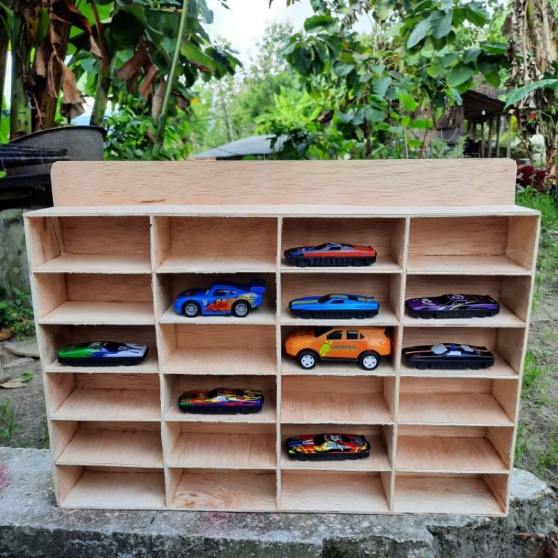 Jual Rak diecast hotwhels,isi 24 kotak slot skala 1:64 | Shopee Indonesia