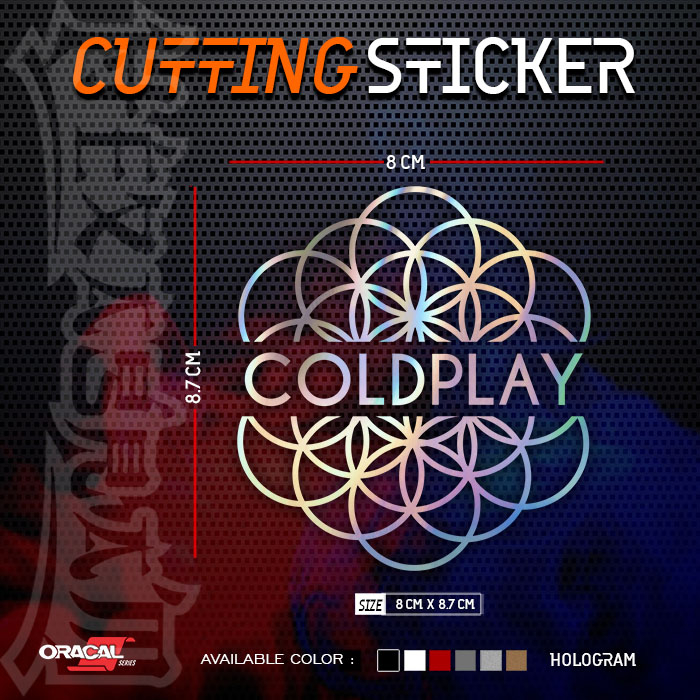 Jual Cutting Sticker COLDPLAY Logo | Stiker Cutting Logo Band Coldplay ...