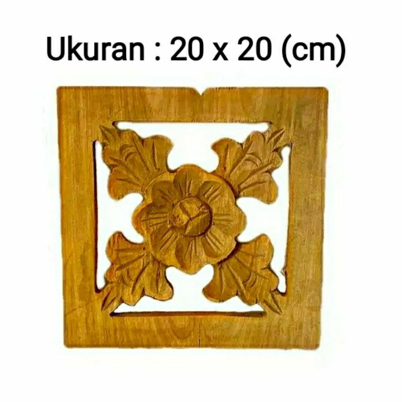 Jual Kepingan Loster 20 x 20 cm Ukuran Kayu Motif Kembang | Shopee ...