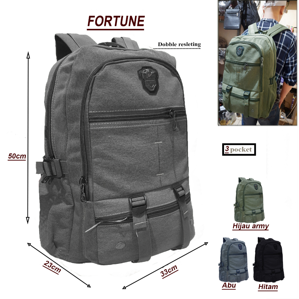 Jual Tas FORTUNE Backpack Pria Motif Urban Style 20 Inchi | Shopee ...