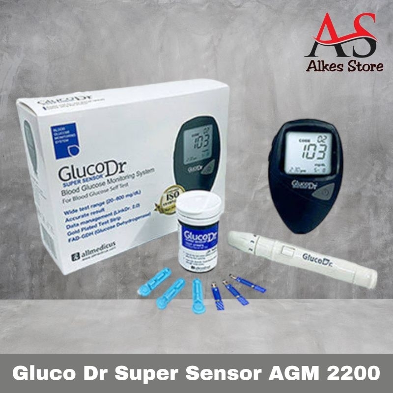 Jual Alat Test Gula Darah Gluco Dr Super Sensor Cek Gula Darah Super ...
