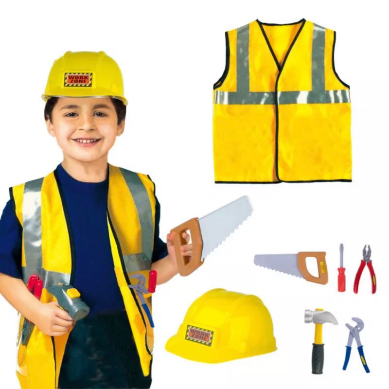Jual Kostum Anak Construction Worker Pekerja Konstruksi Arsitek Anak ...