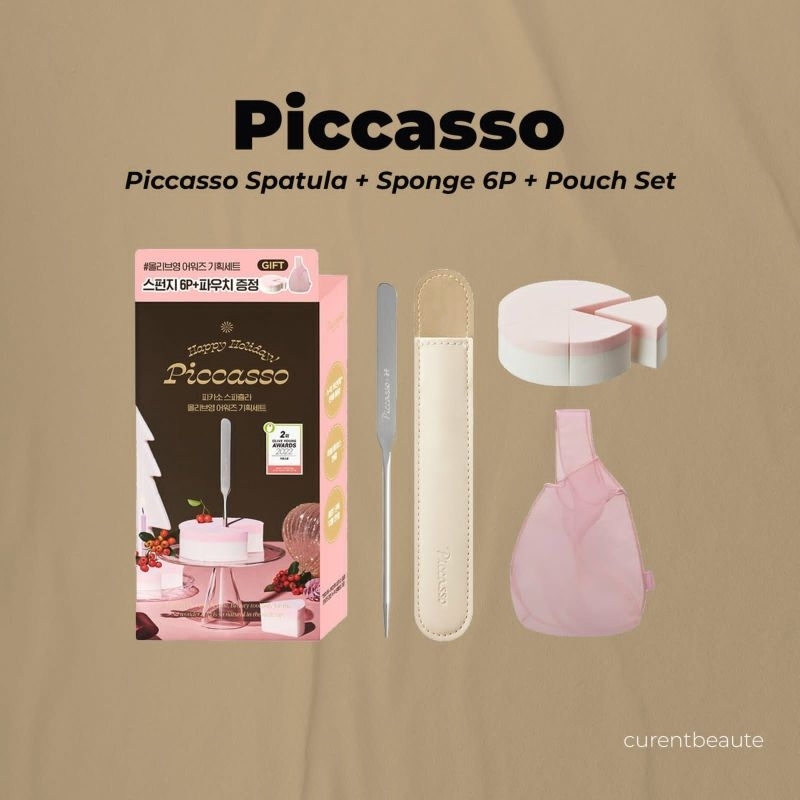 Jual PICCASSO Makeup Spatula Set (Free Sponge & Pouch) | Shopee Indonesia