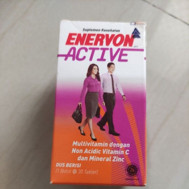 Jual Enervon active multivitamin Vitamin C mineral zinc 1 botol isi 30 ...