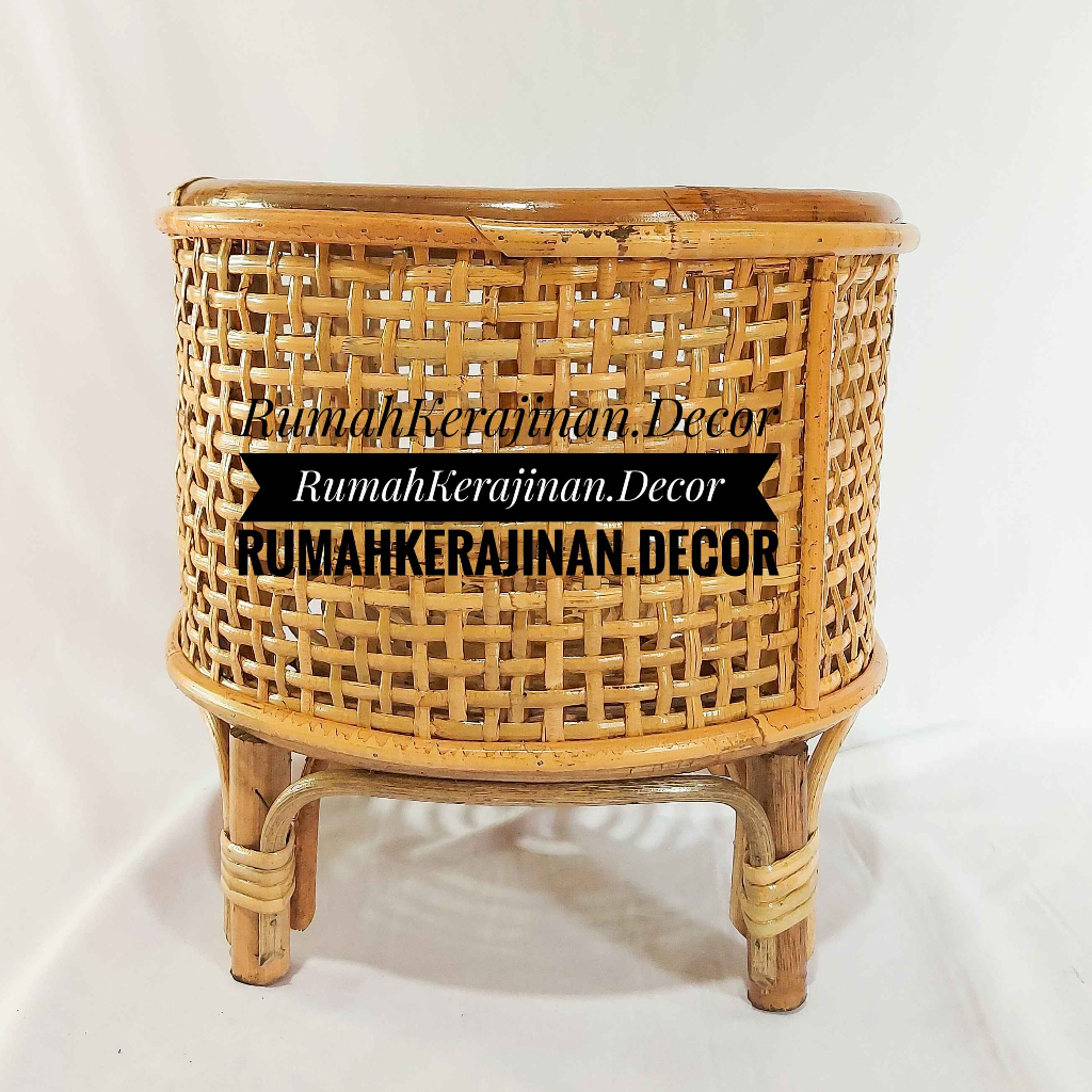 Jual standing pot rotan kaki pendek / pot rotan cantik / rattan ...