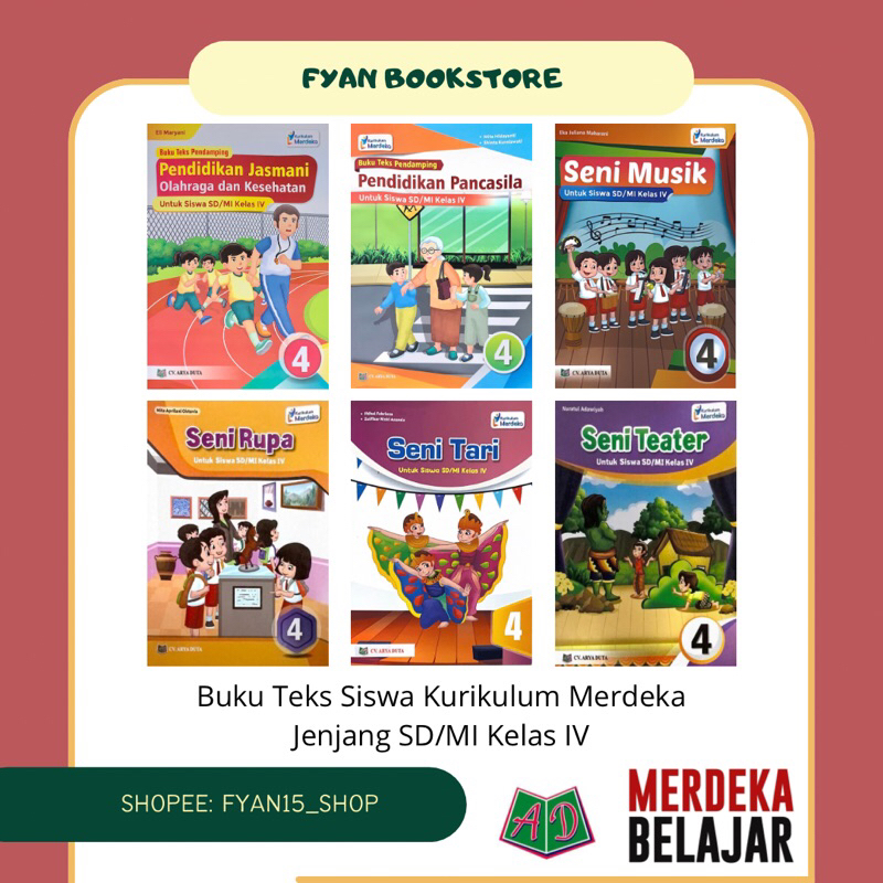Jual Fyan Book Store: Buku Teks Pendamping Kurikulum Merdeka Jenjang SD kelas 4, Buku Teks SD ...