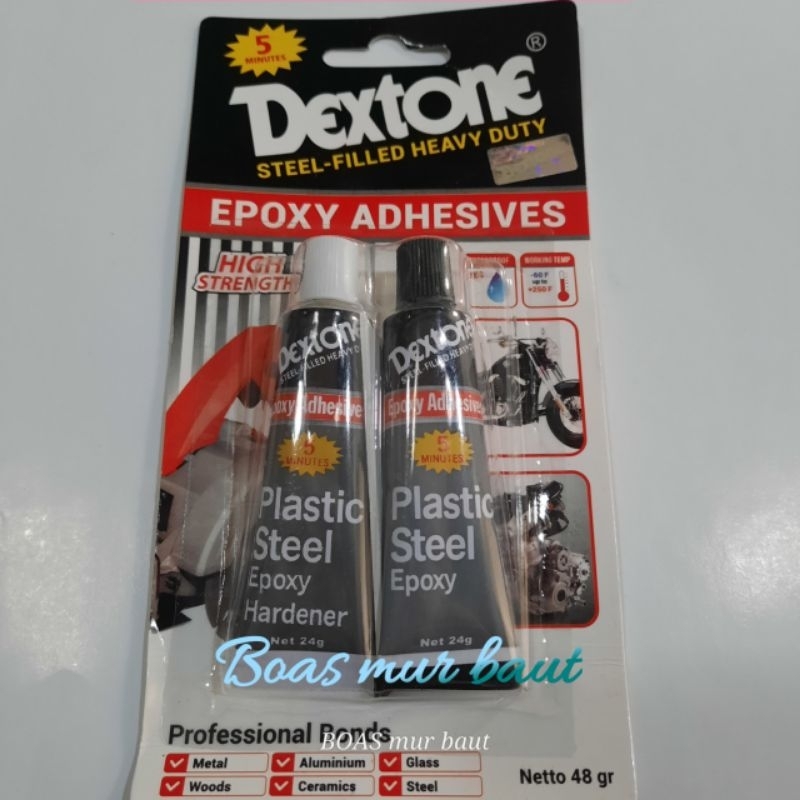 Jual Dextone Plastik Steel 5 menit Lem Besi Lem Epoxy boasmurbaut ...