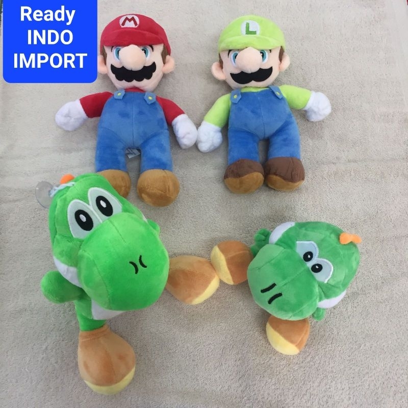 Jual Boneka Super Mario Bros Sanei Yoshi 16 dan 27cm Nintendo yoshi ...
