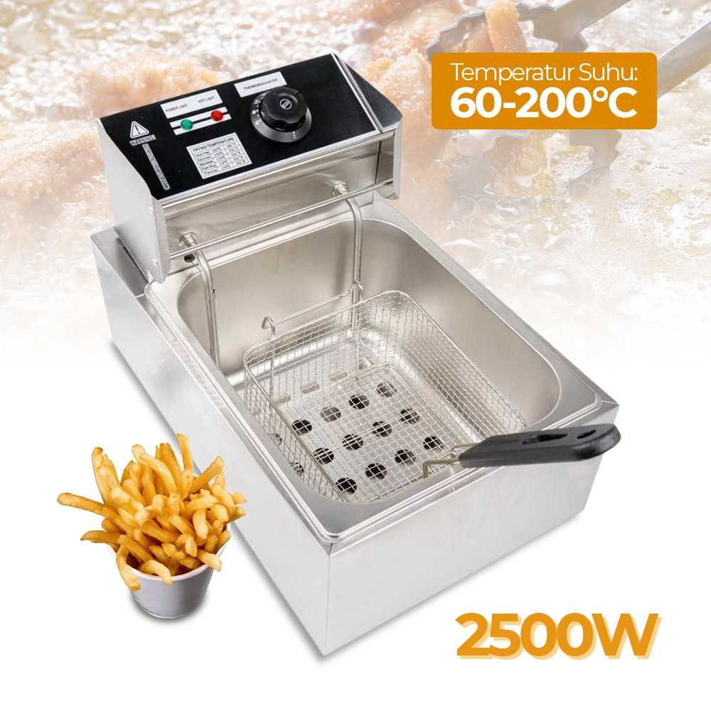 Jual Mesin Penggorengan Listrik Deep Fryers 6L - Mesin Goreng Restoran | Shopee Indonesia