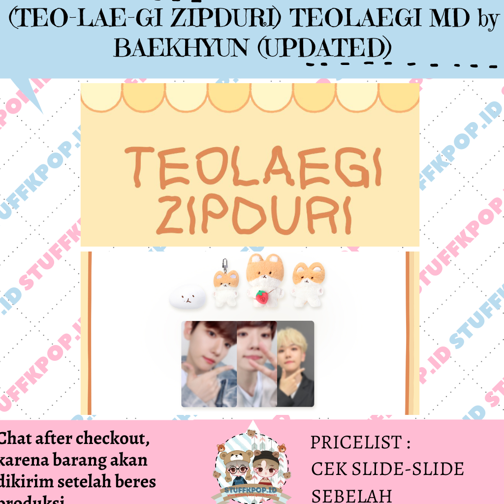 Jual [stuffkpop.id] [READY STOCK] (TEO-LAE-GI ZIPDURI) TEOLAEGI MD by BAEKHYUN (TEOLAEGI MD ...