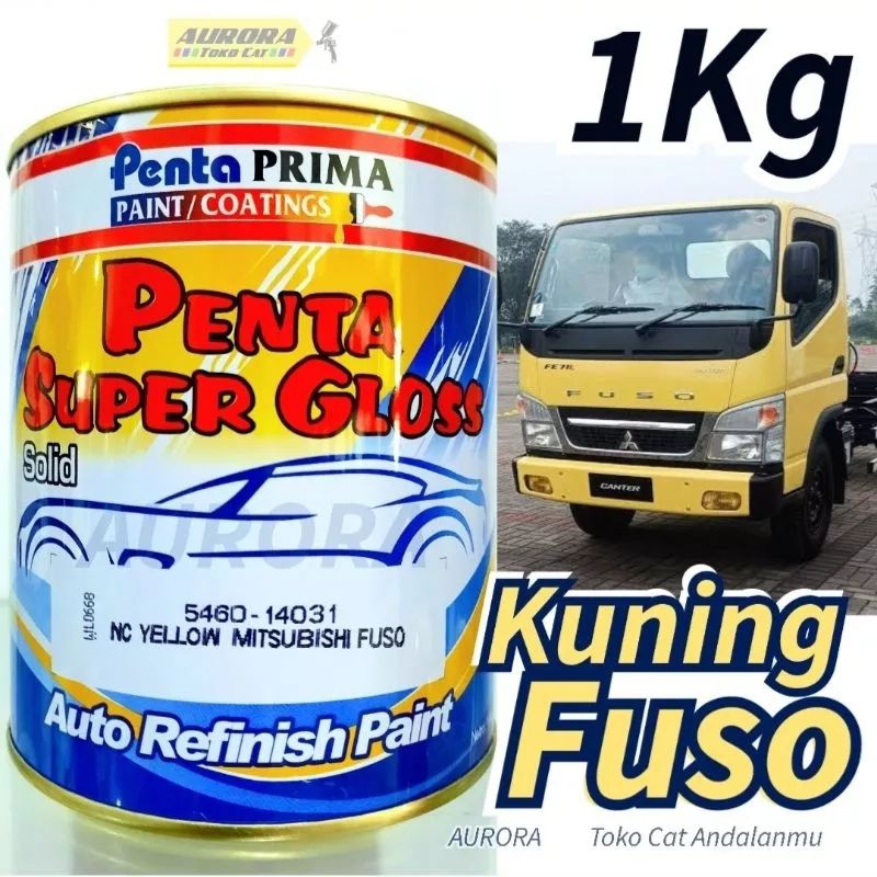 Jual Penta Super Gloss NC Yellow Mitsubishi Fuso 1kg Cat Kuning Solid ...