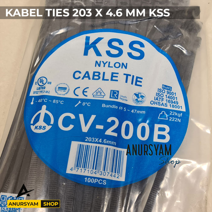 Jual Kabel Ties KSS CV-200B | Kabel Tis 200 x 4.6 MM (Isi 100 pc) | Shopee Indonesia